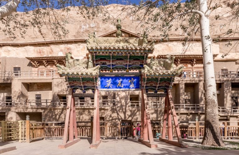 CHINA - Dunhuang Mogao Caves (Grottoes) tour & sunset at Crescent Lake ...
