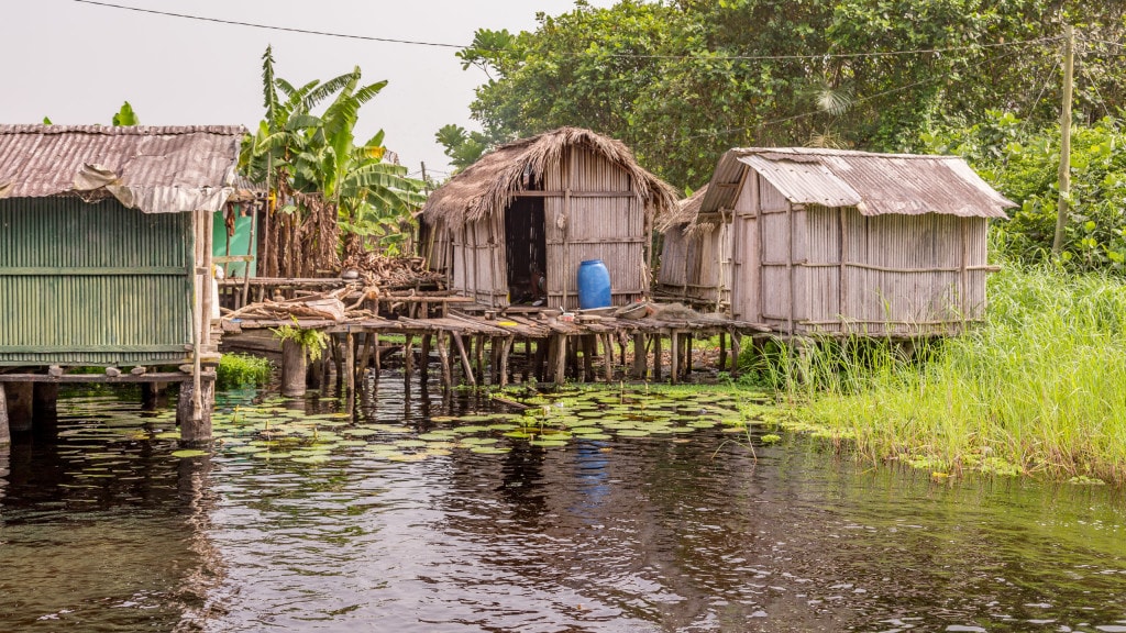 GHANA - Stilt village Nzulezo on lake Tadane (Beyin); day trip from ...